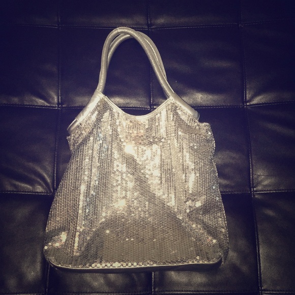 Bags | Silver Tote | Poshmark